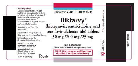 Bictegravir Tenofovir Alafenamide Emtricitabine Biktarvy Treatment