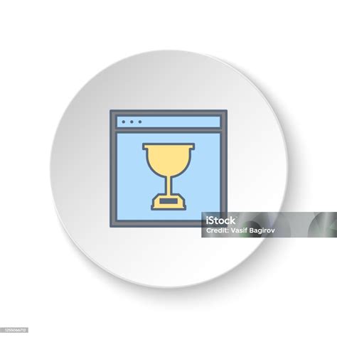 웹 아이콘 사이트 컵에 대한 라운드 버튼 버튼 배너 라운드 응용 프로그램 일러스트에 대한 배지 인터페이스 개념에 대한 스톡 벡터 아트 및 기타 이미지 Istock