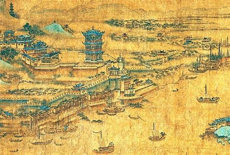 晚明江汉揽胜图中的武昌城和黄鹤楼 高清图片堆糖美图壁纸兴趣社区