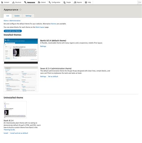 How To Install A New Site Theme Design In Drupal Quickly Envato Tuts