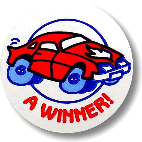A Winner Race Car Sniff Sticker New Car Scent Scrapbook Stickers