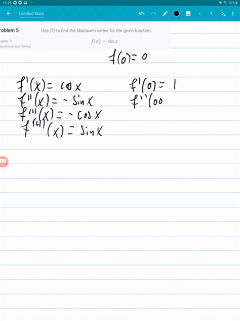 Solveduse 7 To Find The Maclaurin Series For The Given Function Fx