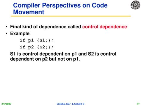 CS252 Graduate Computer Architecture Lecture 5 Software Scheduling
