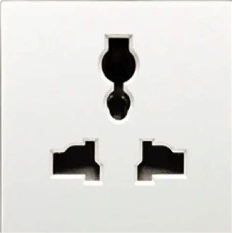6 Amp Polycarbonate Three Pin Socket White At ₹ 15 50 Piece In Bhopal