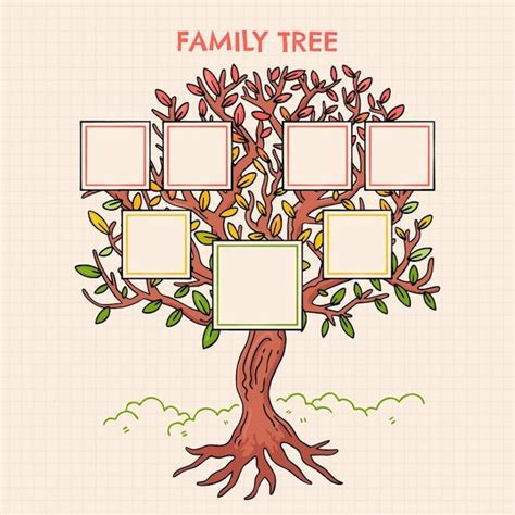 Diagrama De árbol Genealógico Dibujado A Mano Vector Gratuito Árbol