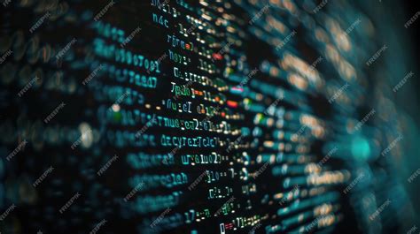 Complex Computer Code In Green Font Scrolling On A Black Screen Premium Ai Generated Image