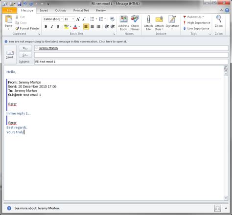 Email Breaking The Outlook 2010 E Mail Blue Quote Line For Inline