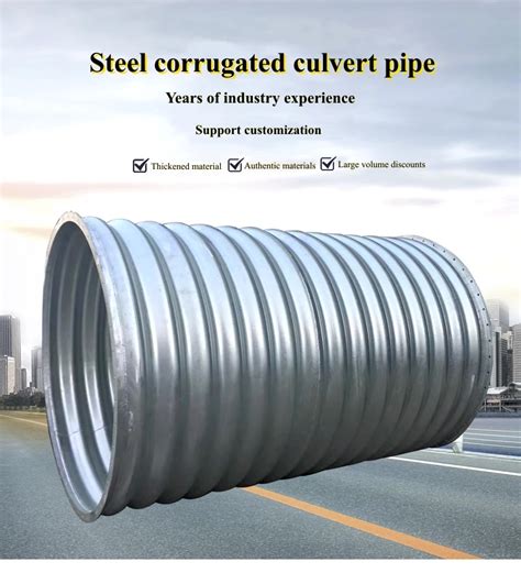 Large Diameter Corrugated Pipe Culvert Pipe Assemble Galvanized