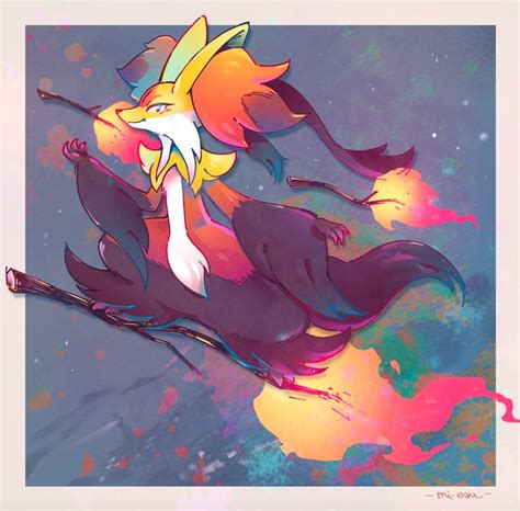 Delphox And Mega Delphox Pokemon And More Drawn By Mi Eau Danbooru