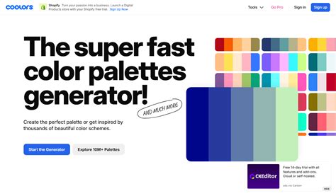 Coolors Color Palette Generator Create Color Schemes Online