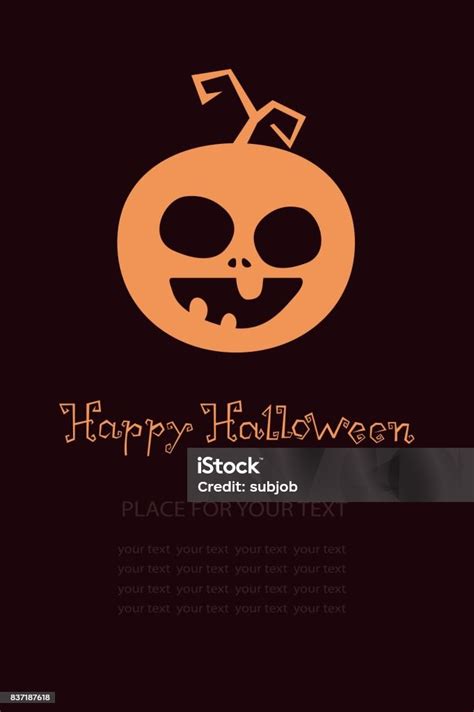 호박과 배너 휴가 대 한 모자에 끔찍한 캐릭터 어두운 배경에 빛나는 총구 할로윈 파티에 대 한 전단 이나 초대장 템플릿입니다 벡터 일러스트입니다 10월에 대한 스톡 벡터