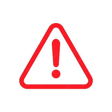 Premium Vector Red Triangle Caution Warning Sign Danger Symbol Flat