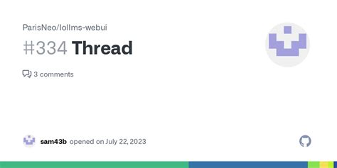 Thread Issue ParisNeo Lollms Webui GitHub