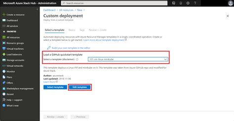 使用社区模板创建 Vm Azure Stack Hub Microsoft Learn