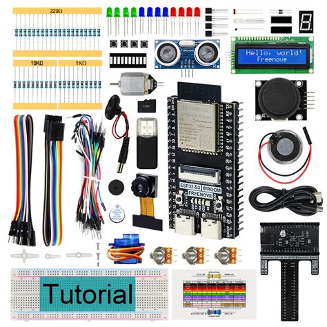 freenove super starter kit for esp32 s3 esp32 s3 cam camera wi fi blue