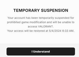 Valorant Temporary Ban Violated User Rules Section 7 Terms Of Service