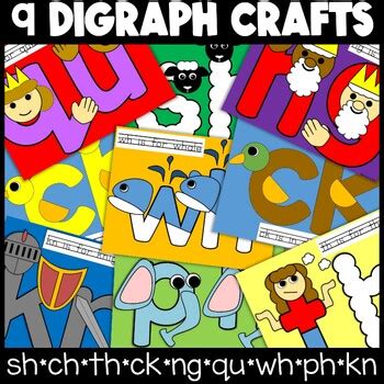 Digraph Letter Crafts Sh Ch Th Ck Ng Qu Wh Ph Printable Phonics Letter Craft