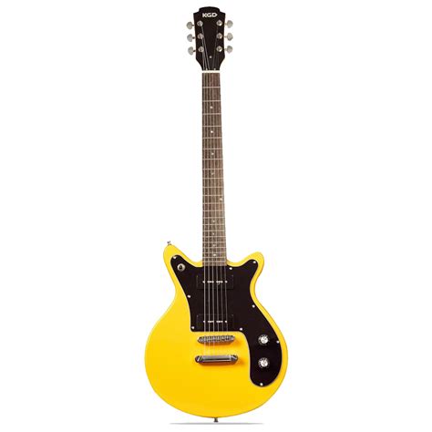 Kgd Electric Guitar With 6 String Solid Body Electric Guitar P90 Pickups Bone Nut Right