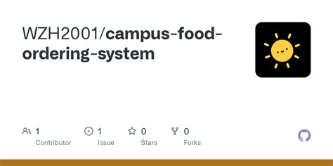 GitHub WZH Campus Food Ordering System