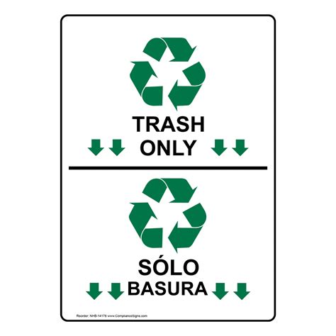 Trash Basura Sign