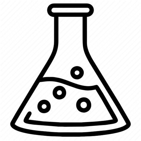 Erlenmeyerflask Babe Chemistry Reagents Laboratory Experiment Scines Icon Download On