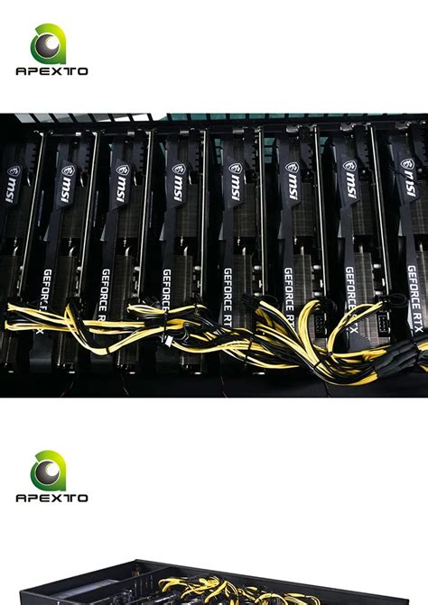 8 GPU 1037 Motherboard Frame Rig Graphics Case 8 Gpu Server Motherboard Case With RAM PSU