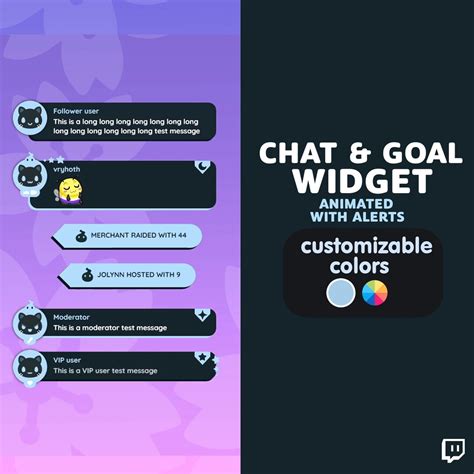 P U Customizable Chat Widget Cat Ghost Blue Cute Streamelements L Widgets For Streamers L Custom