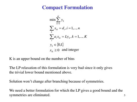 Ppt Column Generation For Solving Integer Programs With Numerous Variables Powerpoint