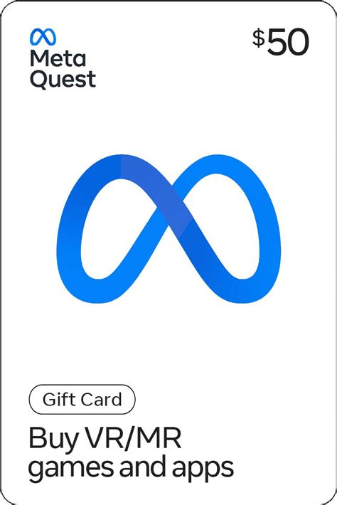 Meta Quest 50 Digital T Card For Apps Games Experiences