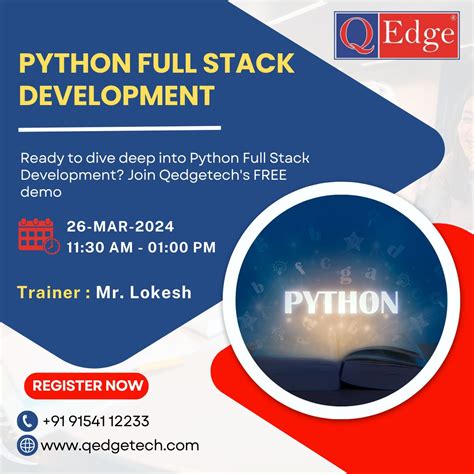 Qedge Technologies On Linkedin Pythonfullstack Freedemo Qedgetech