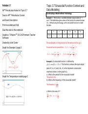 Sinusoidal Function Modeling Examples In AP Course Hero