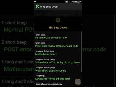 Bios Beep Codes Computer POST And Bios Beep Codes Coding Secret Code Post