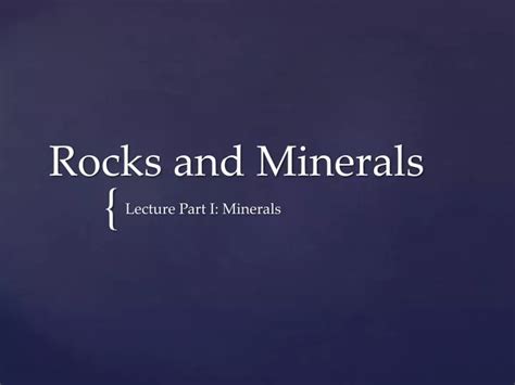 PPT Rocks And Minerals PowerPoint Presentation Free Download ID