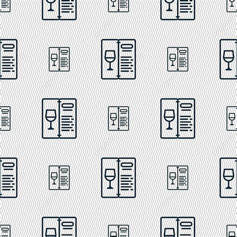 Geometrically Textured Seamless Pattern Of A Food And Drink Application Icon In Vector Form