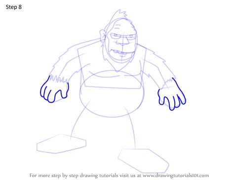 How To Draw Bigfoot From Futurama Futurama Step By Step