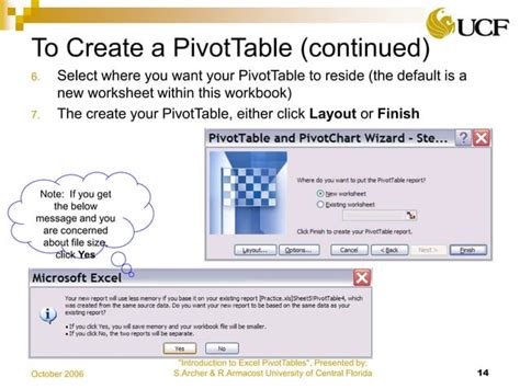 Pivot Table Presentation PPT