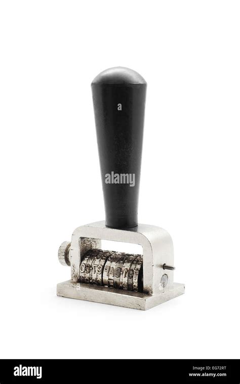 Altes Datum Stempel auf weiß Stockfotografie - Alamy