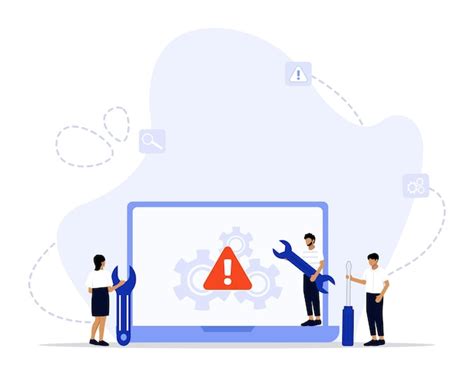 Premium Vector Computer Troubleshooting Concept Illustration