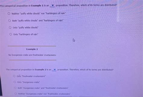 Solved The Categorical Proposition In Example 1 Is An
