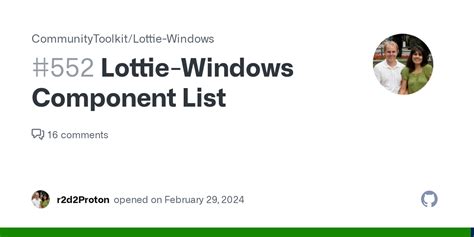 Lottie Windows Component List · Issue 552 · Communitytoolkitlottie
