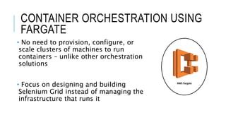 Run Tests At Scale With On Demand Selenium Grid Using AWS Fargate PPT