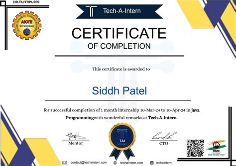 Completed A Virtual Internship With Tech A Intern Siddh Patel Posted On The Topic Linkedin