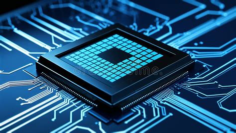 Quantum Computing Processor Sending Data Through Circuit Board Stock Illustration Illustration