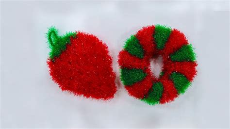 딸기 And 패턴 수세미 뜨기 Youtube