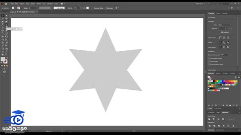 آموزش طراحی ستاره سه بعدی در ایلوستریتور فیلم نماشا