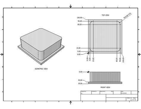 Cnc Mill Exercise 1 Drawing V12 Pdf
