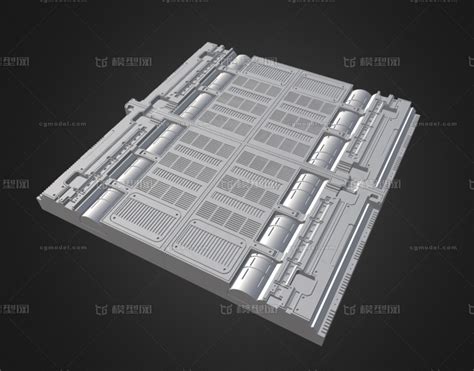 科幻地面 科幻墙面模型 场景部件模型库 3ds Max Max 模型下载 Cg模型网