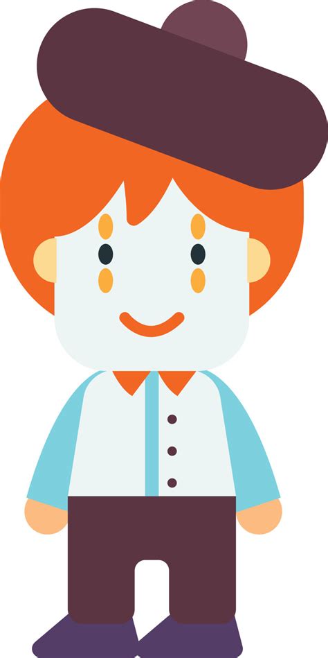 Male Clown Illustration In Minimal Style 12962879 Vector Art At Vecteezy