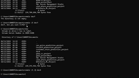 Master Cmd Basics Part 2 Deleting Directories From Your Virtual Environment Youtube