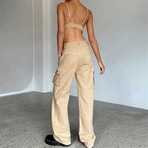 PRINCESS POLLY PAIGE MID RISE CARGO JEAN PAIGE Depop